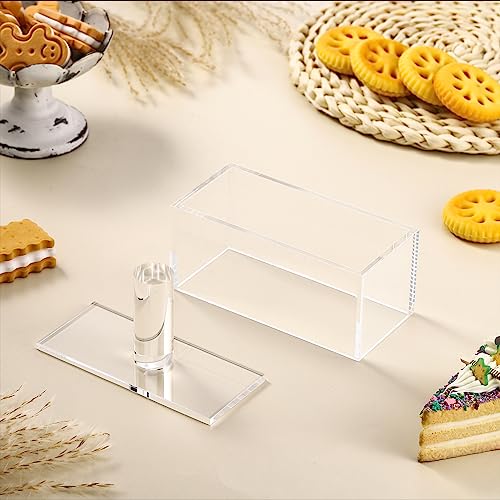 Zhehao 2 Pcs Acrylic Sushi Making Kit Musubi Maker Non Stick Musubi Mold Clear Onigiri Mold Rice Shaper for Home Luncheon Meat Press Hawaiian Sushi (4.53 x 2.17 x 1.97 Inch)