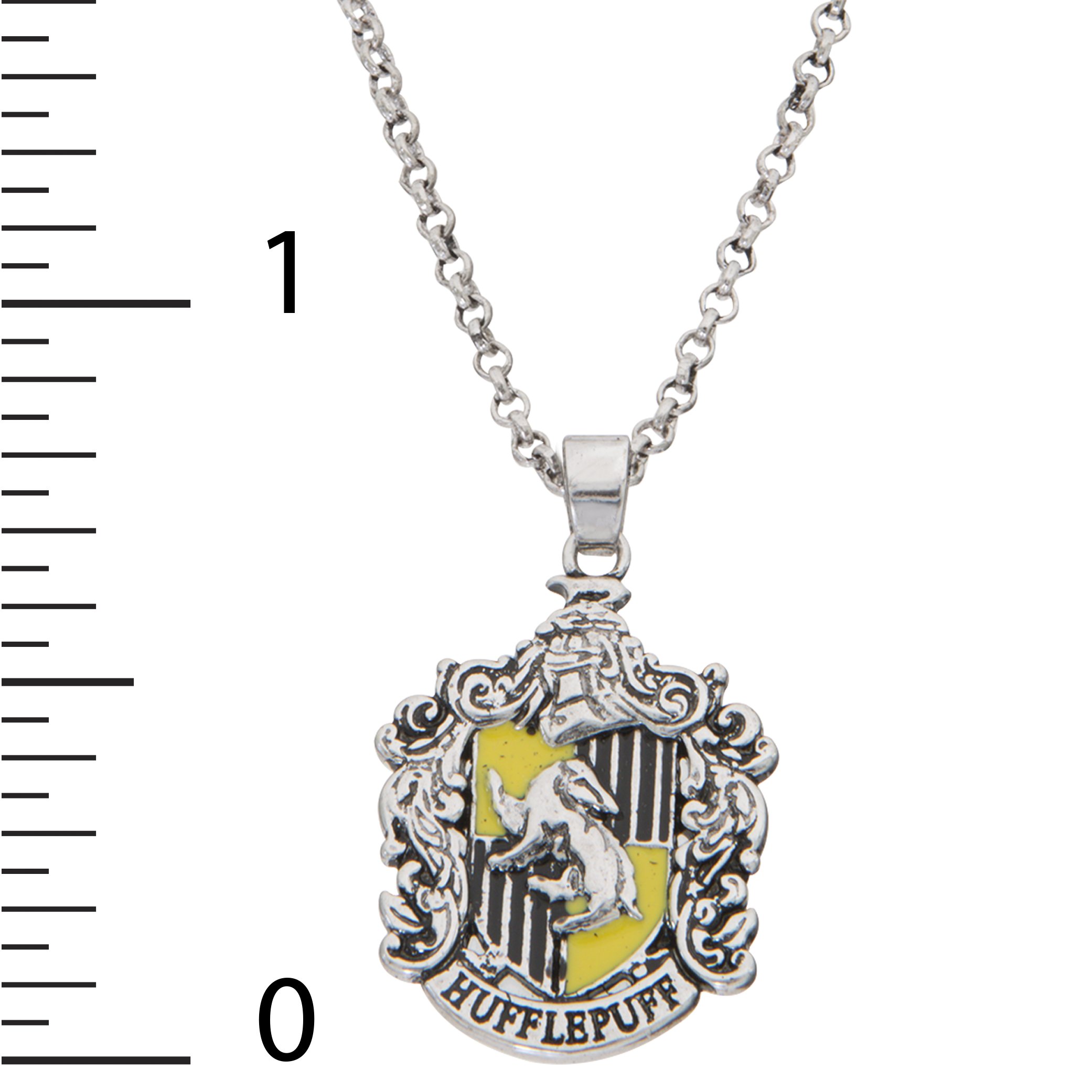Harry Potter Jewelry for Women, Silver Plated Slytherin House Pendant, 16" Chain with 2" Extender