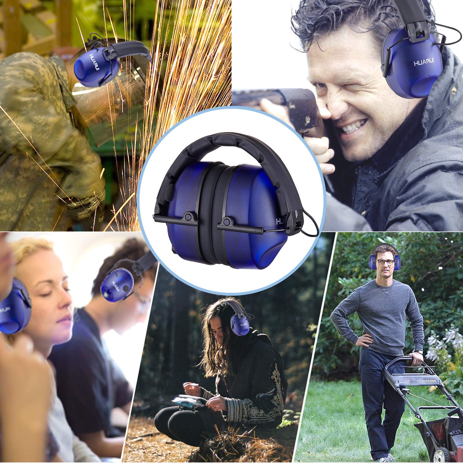 HUARUI Electronic Earmuffs, Hearing Protection for Hunting and Shooting