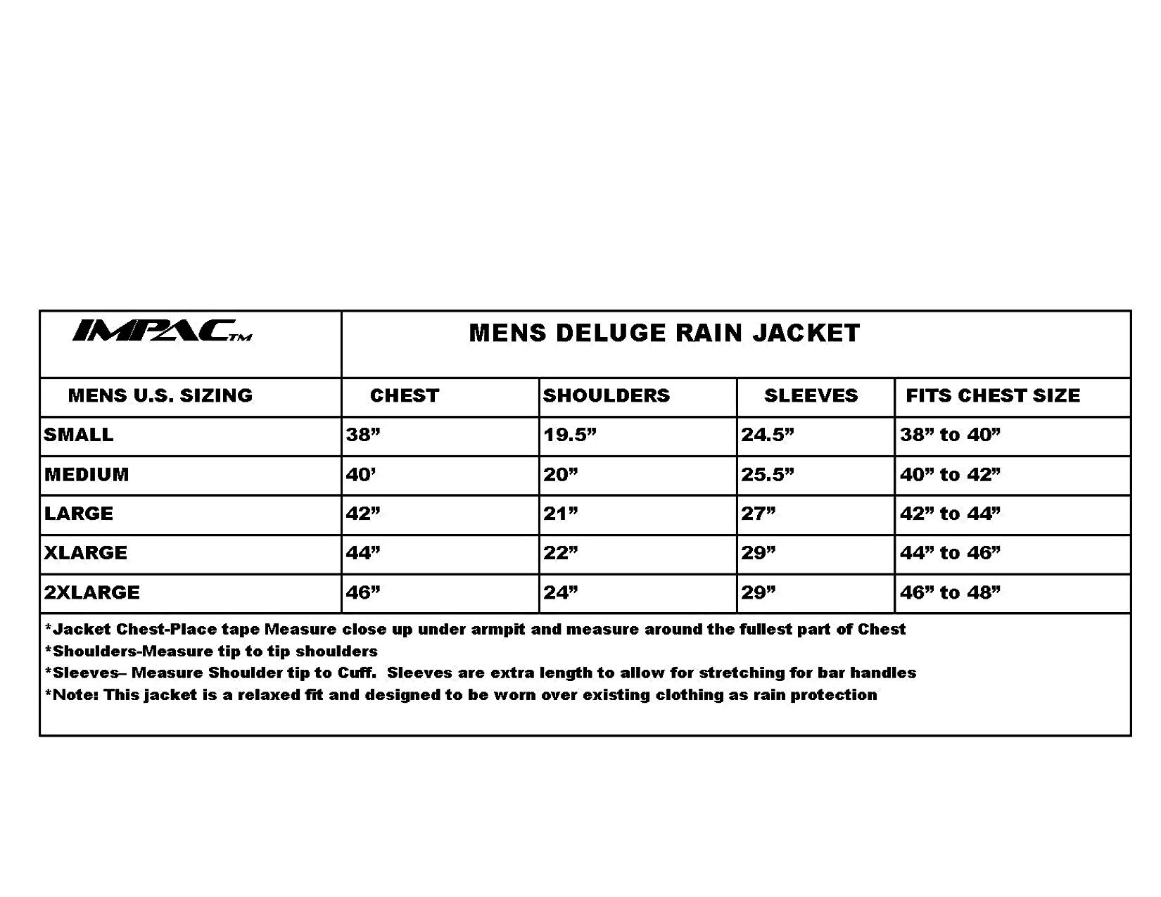Impac Deluge Men ladies Cycling Jacket Coat Outdoors rain Waterproof Windproof transparent Bike Commuting Racing (Clear, Small)
