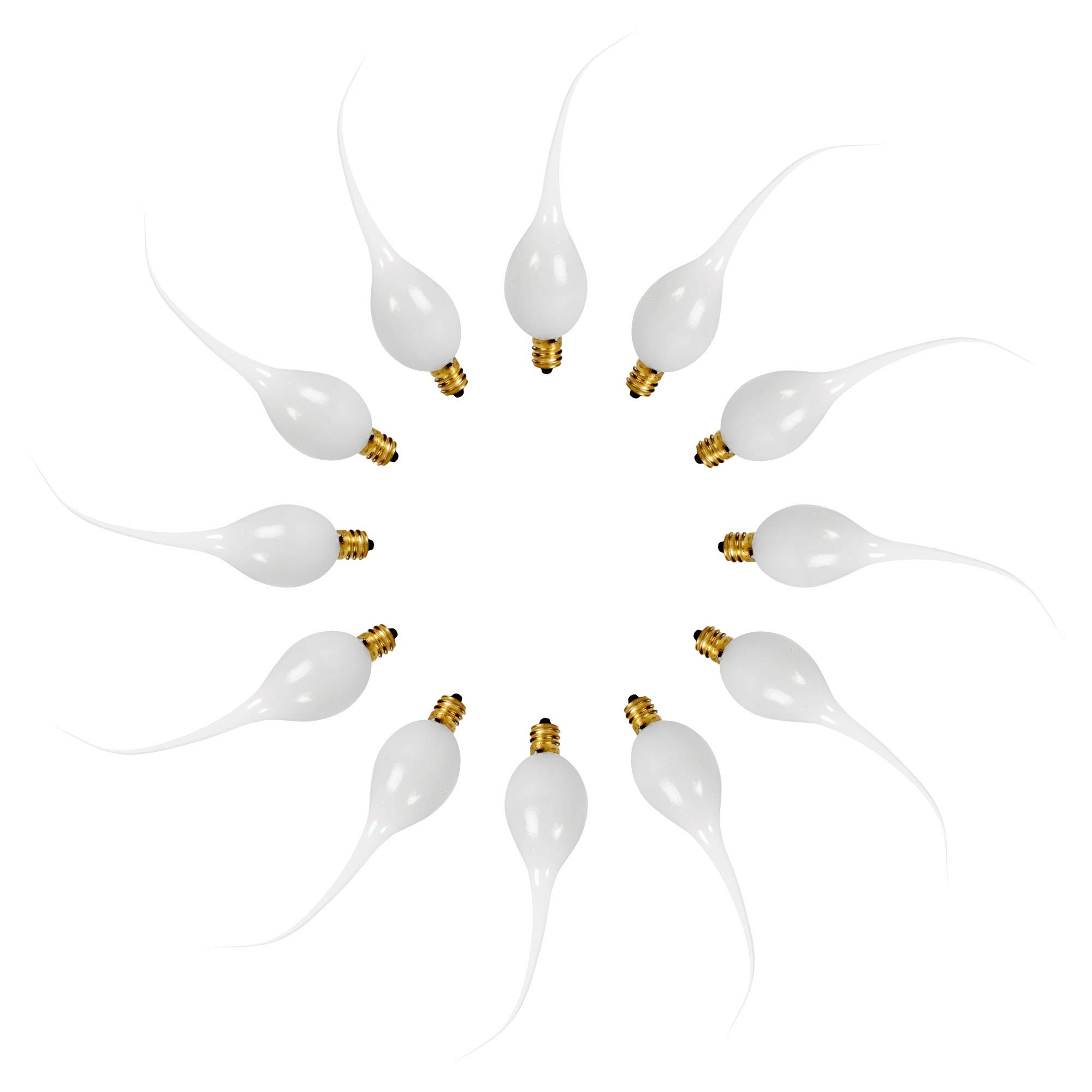 Holiday Joy - Silicone Dipped Candelabra Replacement Bulbs - Great for Electric Window Candle Lamps - C7 - E12-7 Watt - 120 Volts (6 Pack)