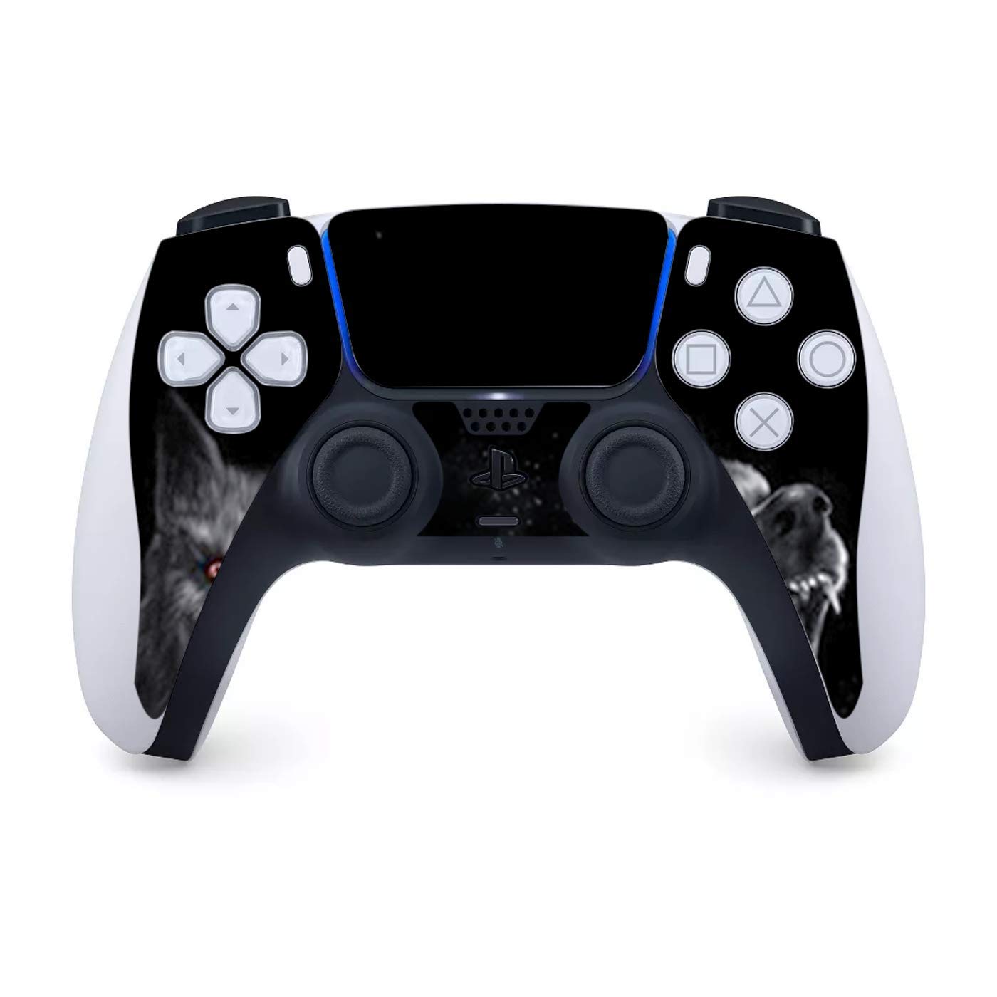ITS A Skin Skins Compatible with Sony Playstation 5 Console Disc Edition - Protective Decal Overlay Stickers wrap Cover - Angry Wolves Pack Howling