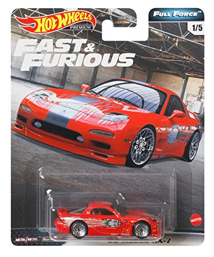 Hot Wheels Fast & Furious: Full Force Re-Release 5 Premium All-Metal Castings Real Riders Wheels in Original Packaging in One Exclusive Bundle Box [Amazon Exclusive]