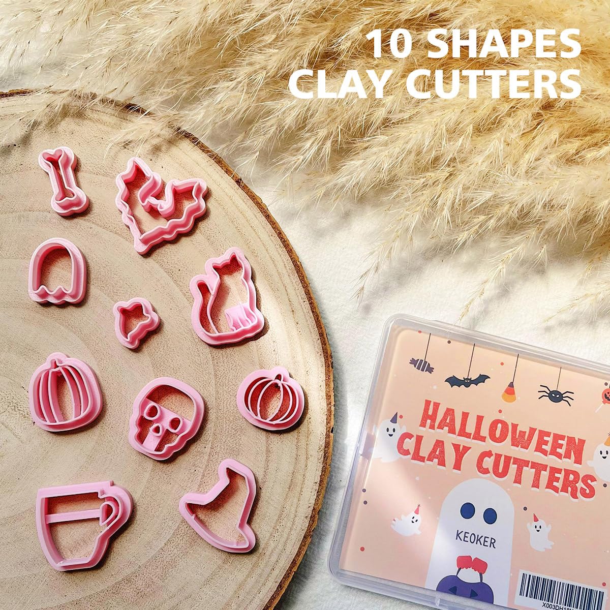 Halloween Clay Cutters, Polymer Clay Cutters for Halloween Earrings Making, 10 Shapes Fall Clay Cutters, Pumpkin Clay Cutters for Polymer Clay Jewelry