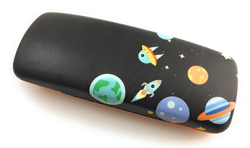 Hard Shell Glasses Case For Small Eyeglass Great Gift for Boys Girls Kids & Children (Brown)