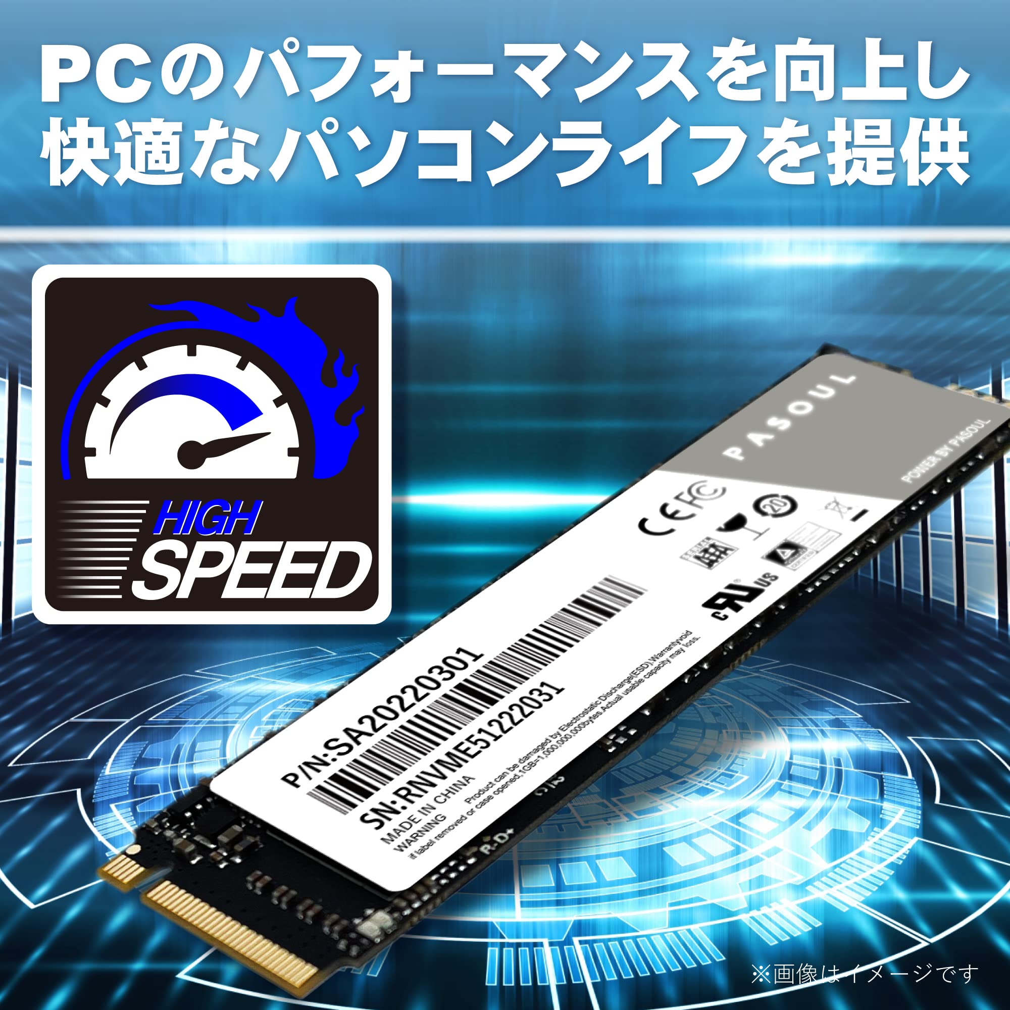 PASOUL SSD 1TB NVMe M.2 2280 PCIe Gen 3.0 x2 3D TLC Power Saving Up to 2000MB/s Write 1200MB PAMNVMeM2-1TB
