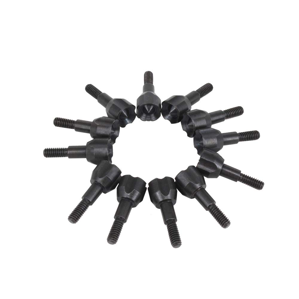 HKOO 100 Grain Archery Hunting Small Game Hammer Broadheads Crossbow Compound Bow Arrow Tips (12 Pack Black)