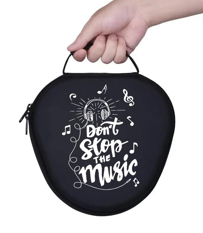 Hard Case for New AirPods Max, Travel Carrying Headphone Case with Funny Print Music Earpad Cover Protective Portable Storage Bag Gift APM2