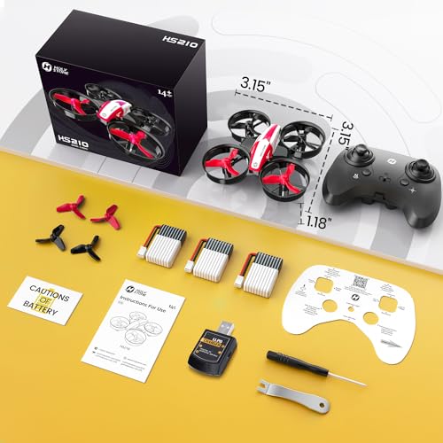 Holy Stone Mini Drone for Kids and Beginners RC Nano Quadcopter Indoor Small Helicopter Plane with Auto Hovering, 3D Flips, Headless Mode and 3 Batteries, Great Gift Toy for Boys and Girls, Red