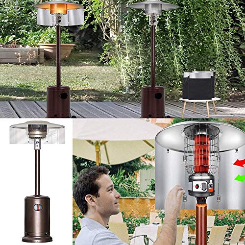 Patio Heater Reflector Shield, Portable Foldable Heat Focusing Reflector for Round Natural Gas, Propane Patio Heaters and Heat lamp Outdoor(1 Pack)