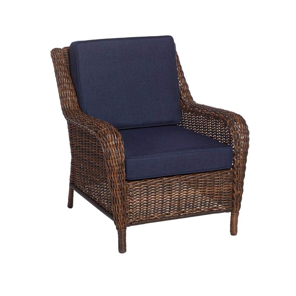 Hampton Bay Beacon Park Wicker Outdoor Swivel Lounge Chair (1, Brown)