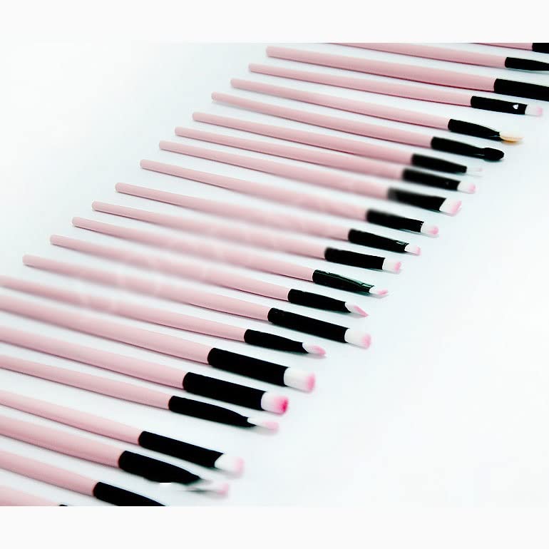 TREXD 32 Pieces Of Wood Handle Black/pink Professional Makeup Brush Set PU Leather Bag Makeup Beautification Tool (Color : E, Size : 1)