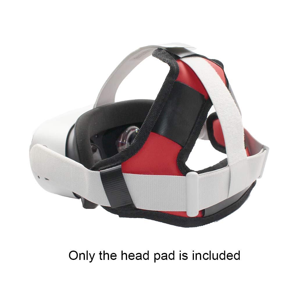 KASCLINO Head Strap Pad for Oculus Quest 2, Practical Sweatproof VR Headset Head Strap Pad Replacement for Oculus Quest 2, VR Headset Fixed Accessories Breathable PU Leather(Grey)