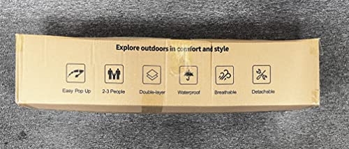 Instant Pop Up Tents for Camping, 2-3 Person Camping Tent Automatic 60s Setup Dome Tent, 2 in 1 Double-Layer Waterproof Family Tent for Hiking Backpacking