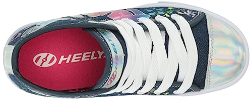 HEELYS Girl's Veloz (Little Kid/Big Kid/Adult) Denim/Rainbow/Multi 2 Little Kid M
