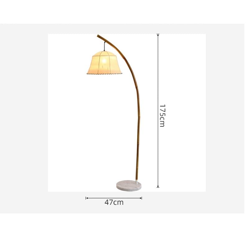 HALOU Vintage Homestaybamboo Art Living Room Tea Room Study Reading Bed Lamp Floor