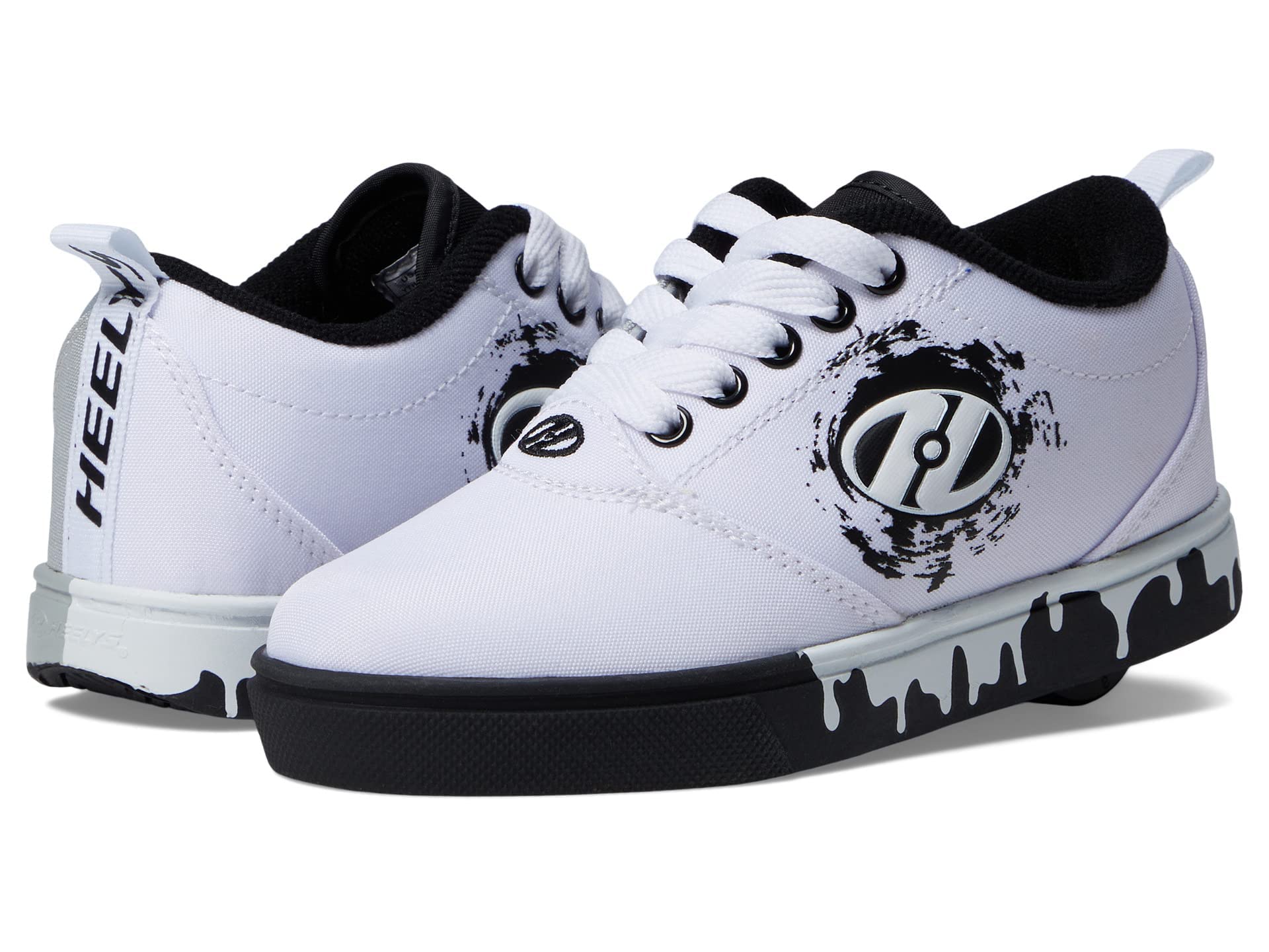 HEELYS Pro 20 Drips (Little Kid/Big Kid/Adult) Black/White/Gray 2 Little Kid M