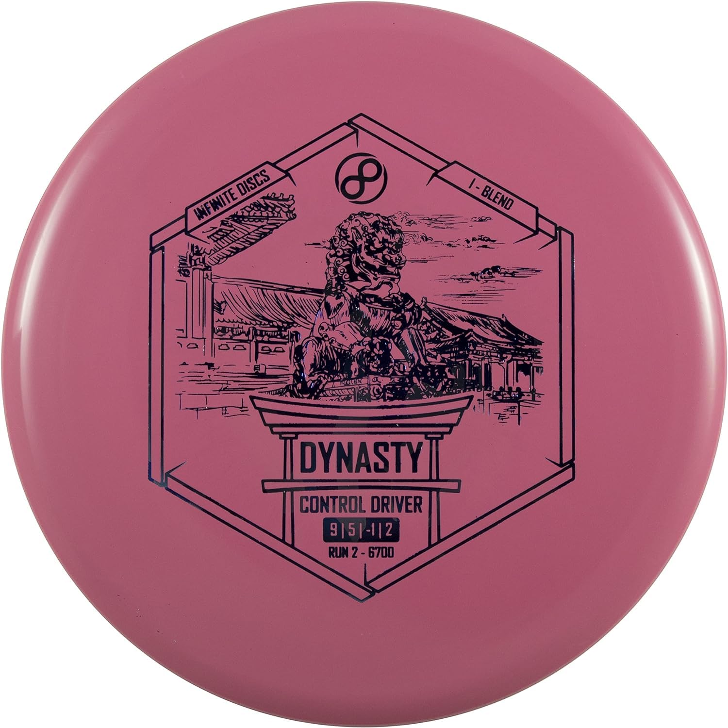 Infinite Discs Dynasty I-Blend | Controllable Fairway Driver [Color Shade & Stamp Color May Vary] (170-172g, Red)