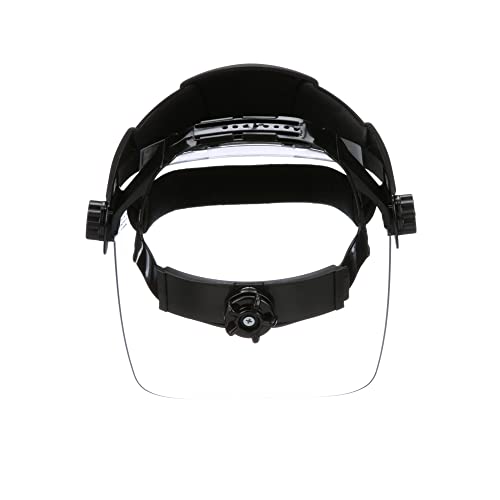 Sellstrom Face Shield - Single Crown Full Safety Mask for Men & Women - Clear Polycarbonate - Ratchet Headgear - S32010
