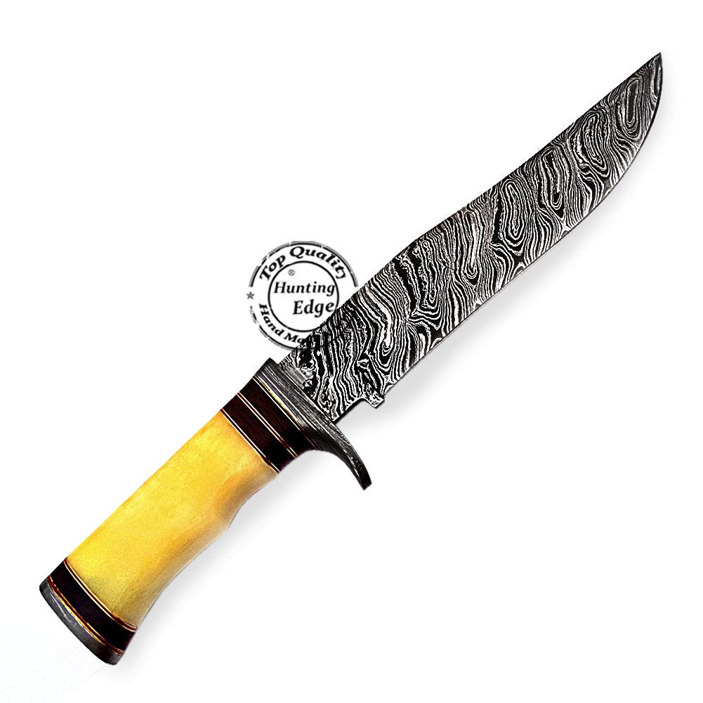 HE-801 Custom Handmade 14" Damascus Steel Hunting Knife, Perfect Grip, 100% Prime Quality
