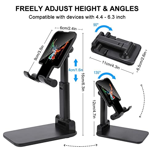 Watercolor Reindeer Foldable Desktop Cell Phone Holder Portable Adjustable Stand for Travel Desk Accessories