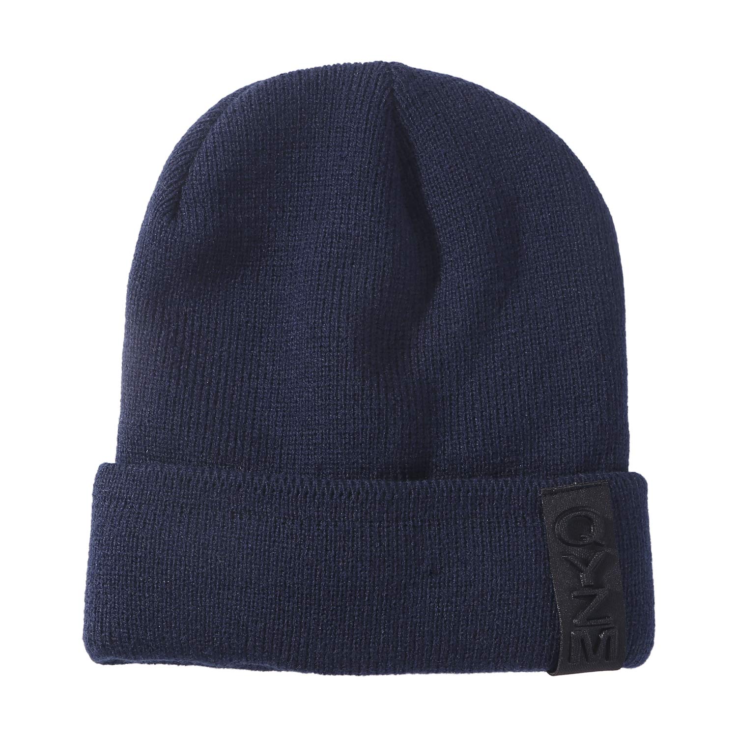 Hongtellor Knit Beanie Warm Thick Lined Hat Mens Winter Skull Cap Unisex Beanie Cap Black