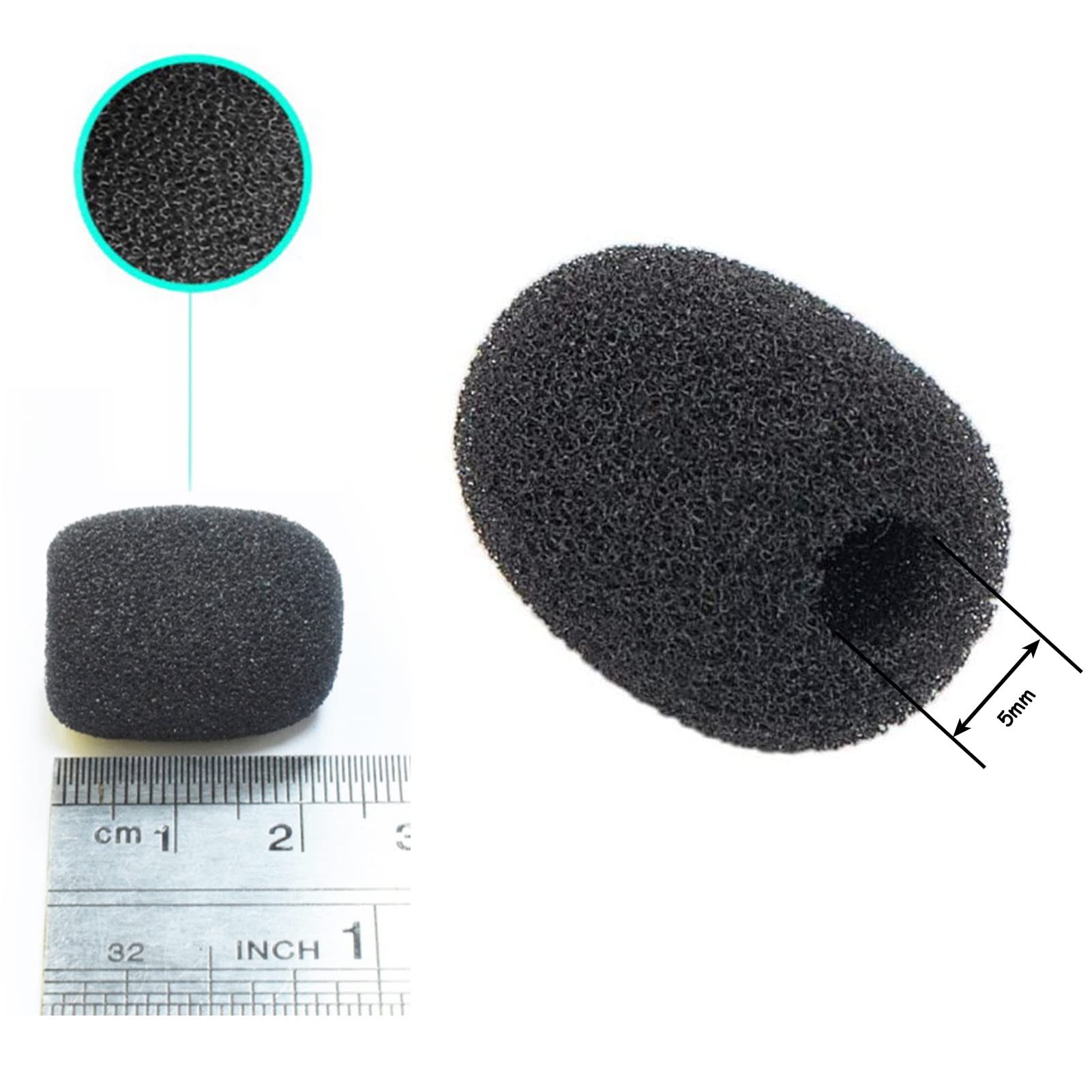 Luwigs 3pcs Lavalier Microphone Metal Tie Clips with 3pcs Lapel Mic Windscreen Foam Covers, Lapel Microphone Replacement Kit, Metal Lapel Mic Clips Sponge Cover Kit (6 Pack, 7.5mm)