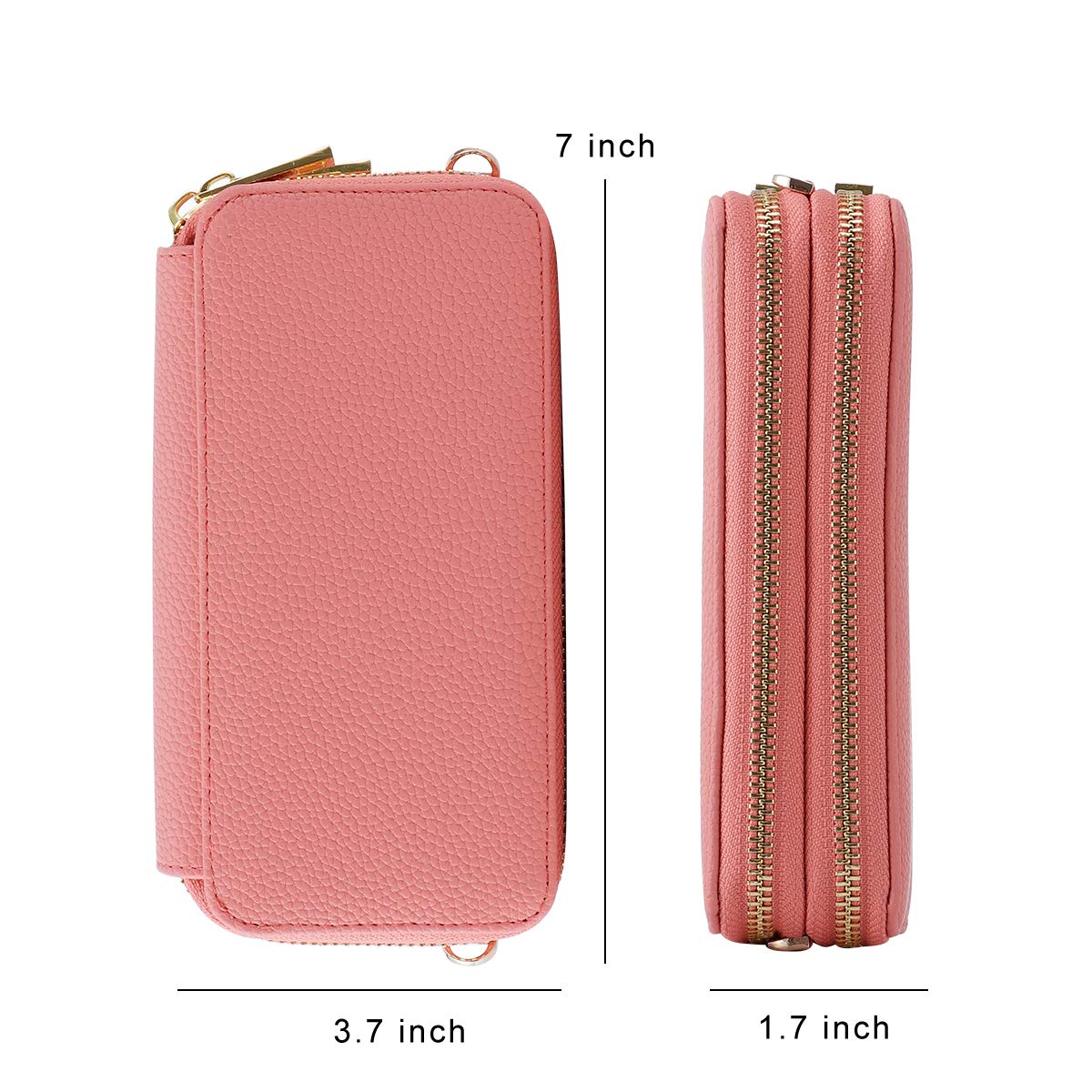 HAWEE Wristlet Clutch Wallet for Women Shoulder Bag with Chain Strap Cell Phone Purse, Watermelon Red