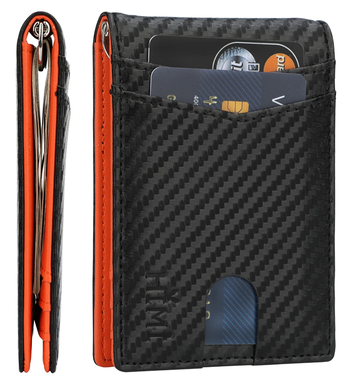 HIMI Slim Wallet for Men RFID Blocing Money Clip Wallet Minimalist Bifold Wallet Front Pocket Credit Card Wallet