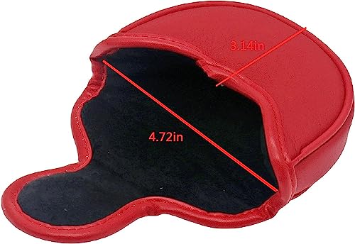 HISTAR Pebble Beach Magnetic Closure Golf Small Mallet Shaped Putter Cover for Scotty Cameron (Red)