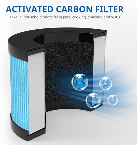 HEPA Replacement Filter Compatible with DH-JH01 Air Puri-fier, 2 Pack