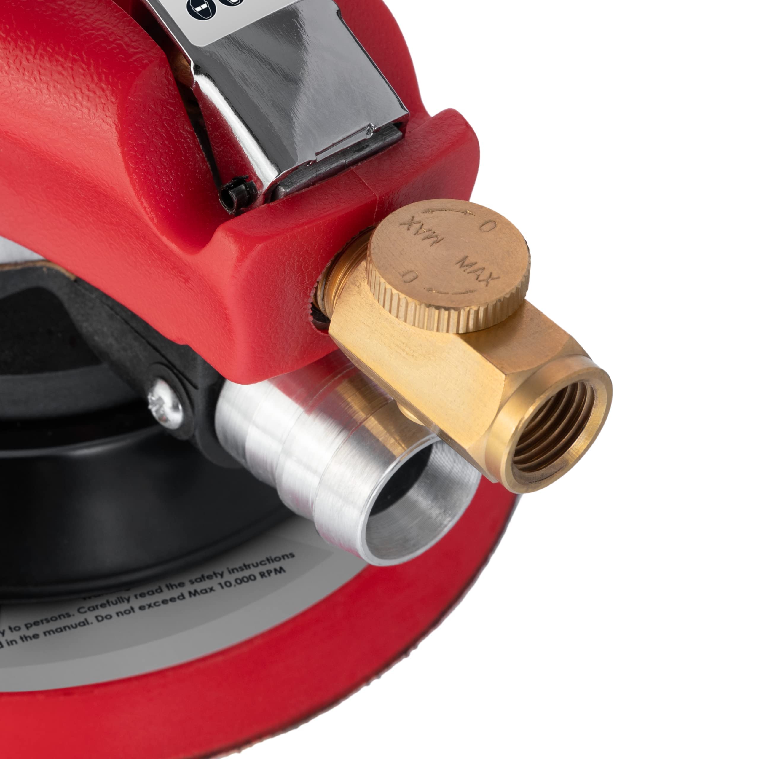 INTERTOOL Heavy Duty 6-inch Air Random Orbital Sander, Vacuum Ready, Pneumatic Palm Sander with Dual-Action, Swivel-Free Finish, Variable Speed for Automotive Body Shop, Woodworking, PT08-1007