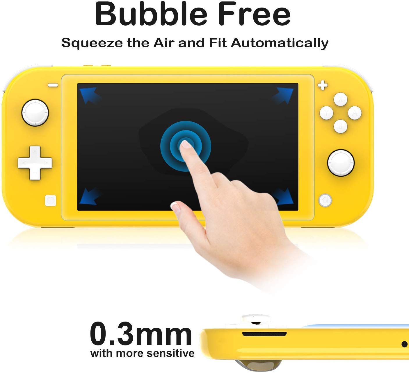 HEYSTOP Switch Lite Carrying Case with 2X Tempered Glass Screen Protector and 10 Games Card Storage for Nintendo Switch Lite Pouch Accessories Kits
