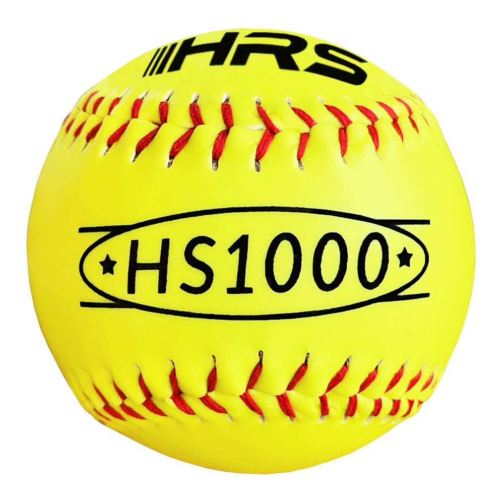 Hit Run Steal Fast Pitch/Slow Pitch Practice Softballs Size 12 Inch Softballs. Fastpitch Softballs, Official 12 inch Size and Weight (6, HS1000)