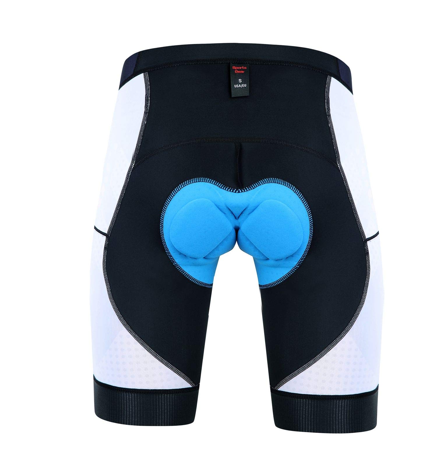 Inkpoo Men's Cycling Shorts 3D Padded with 3 Pockets Bicycle Riding Tights Quick-Dry Half Pants Blue 2XL