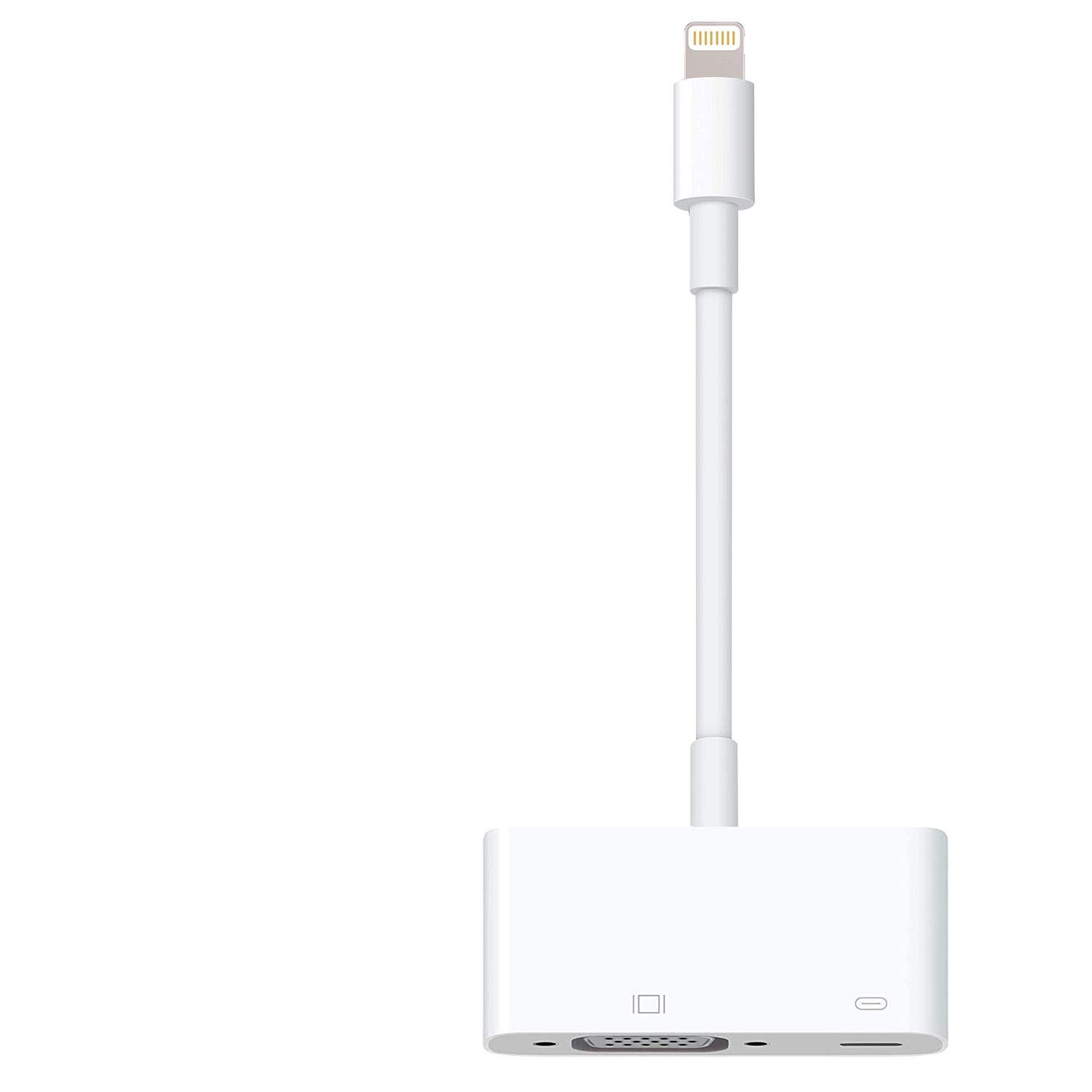Lightning to VGA Adapter Lightning to Digital AV Adapter 1080P with Lightning Charging Port for Select iPhone, iPad and iPod Models and TV Monitor Projector