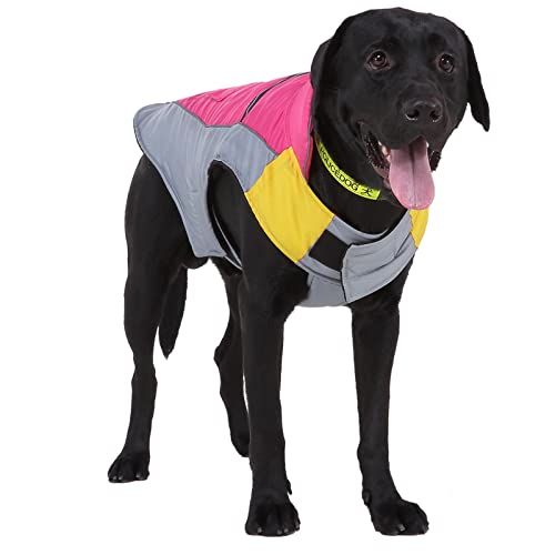 Winter Dog Clothes for Large Dogs Girl Reflective Adjustable Pet Jackets Winter Hook&Loop Large Cotton Pet Clothing Female Dog Sweater for Large Breed