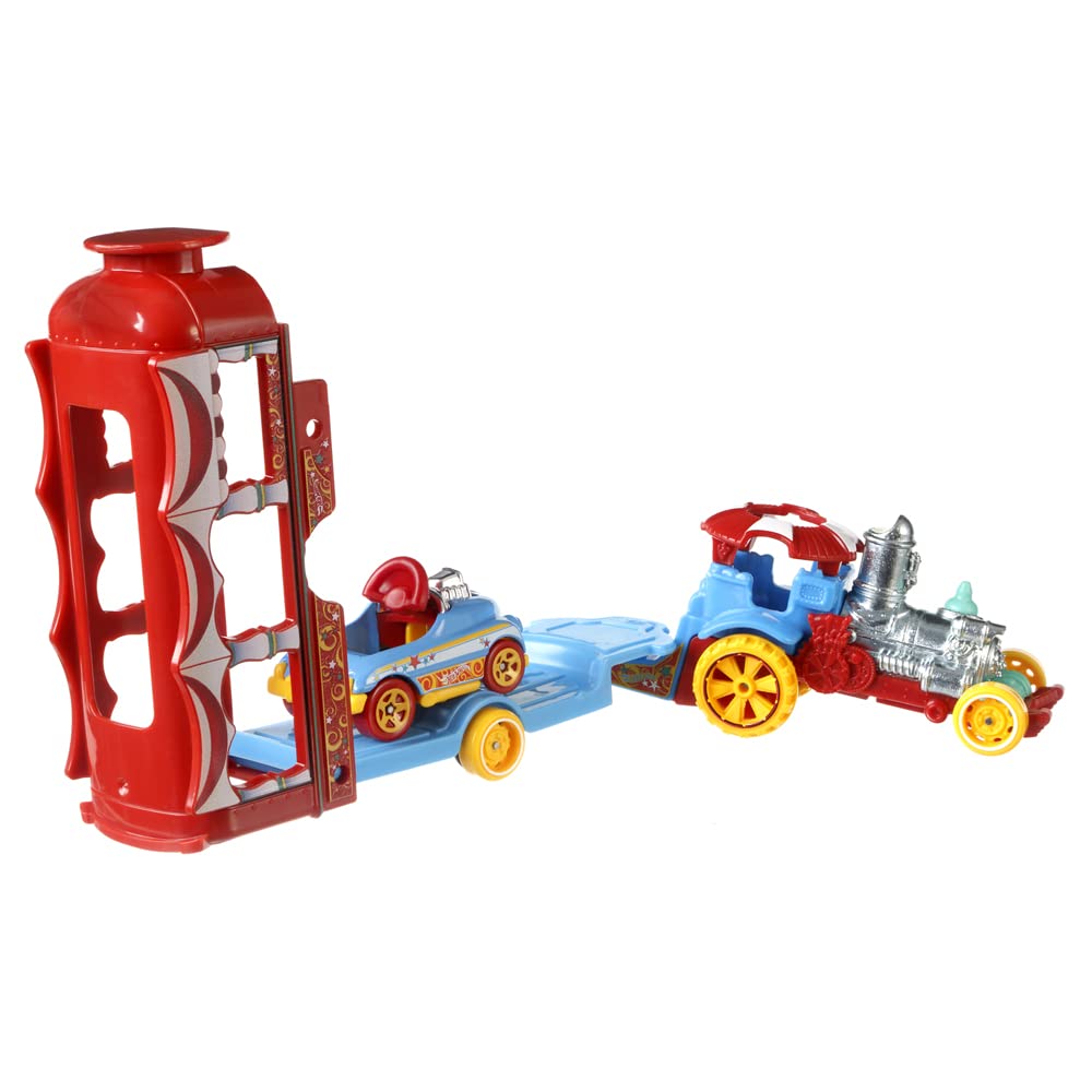 Hot Wheels Car-Nival Steamer Vehicle - Semi-Truck with Car ~ Detachable Trailer