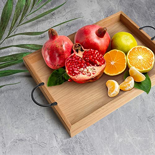 Serving Tray Handles Hardware, Side Fixing Handle for Trays Cutting Board and Charcuterie Board,Metal Rustic Curved Handle Pulls for Wood Box Drawer Pack of 6