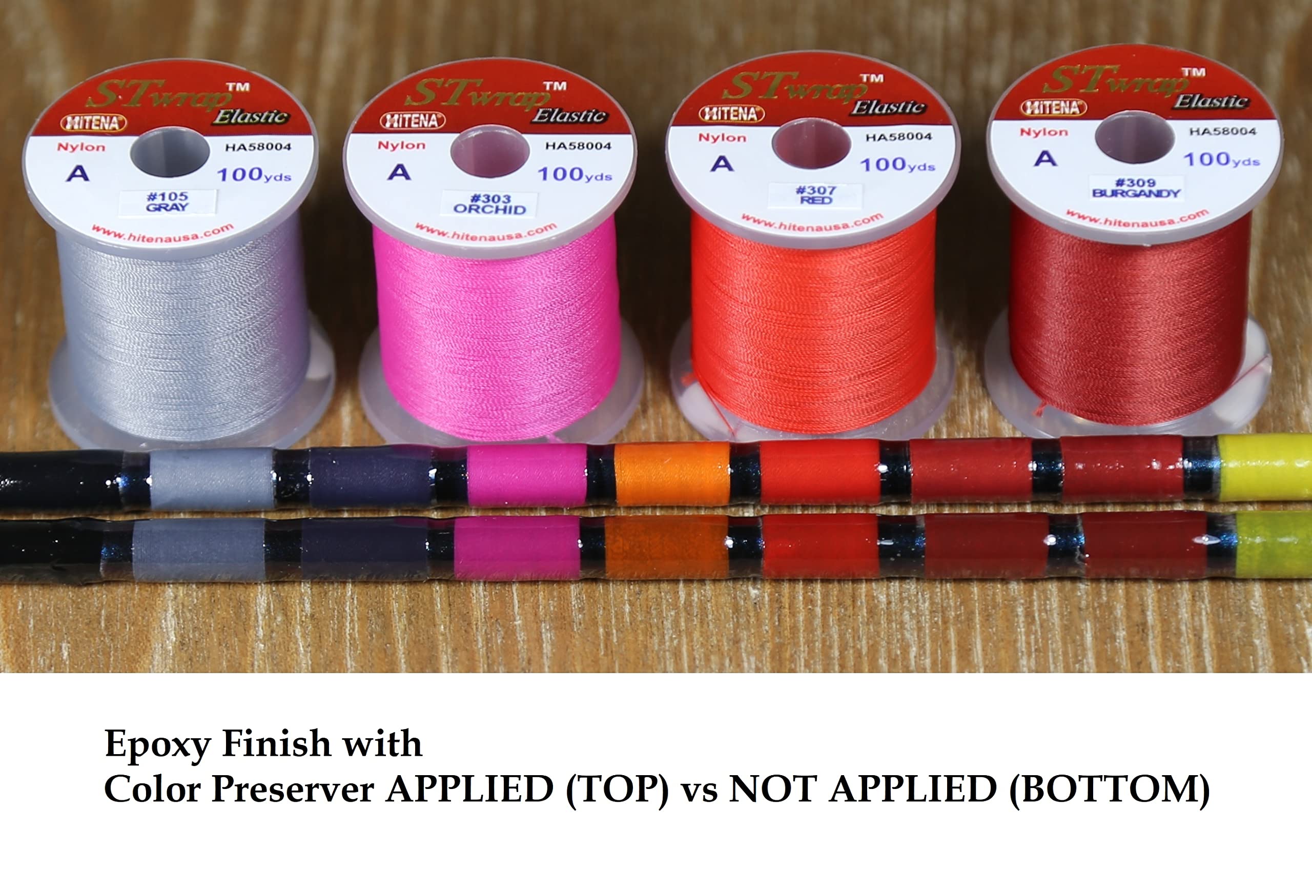 Hitena STWRAP Rod Wrapping Thread - Nylon Winding Thread. Wraps Super Easy. Sits Perfectly Flat on Blank. Less Fuzzy. Most Acclaimed by Professional Builders
