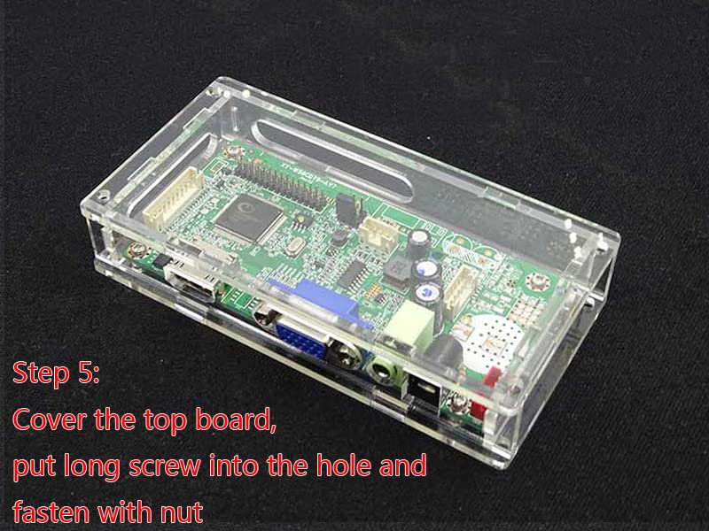 QAREQU Plastic Case for iPad 1 2 3 4 Air HDMI VGA LCD Controller Board Shell Protector Box