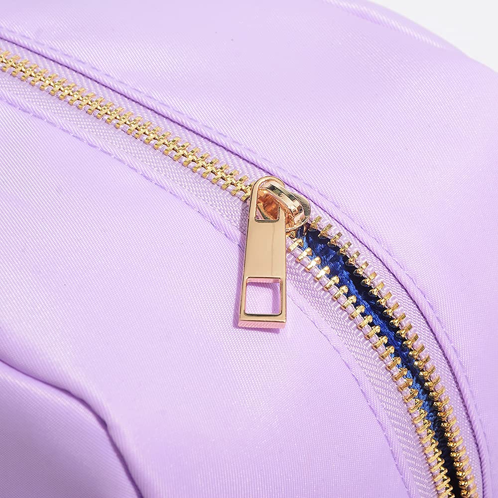Kaymey Large Cosmetic Bag Makeup Pouch Bag Case Nylon Travel Set (Purple, L)