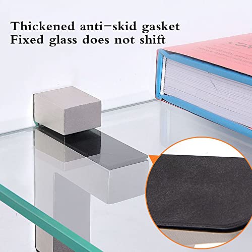 Set of 2 Invisible Wall Shelves Wall Mounted Display Shelf,Clear Acrylic Wall Shelf,Floating Shelves for Living Room ,Bedroom,Bathroom,Kitchen,Flower Stand,Office