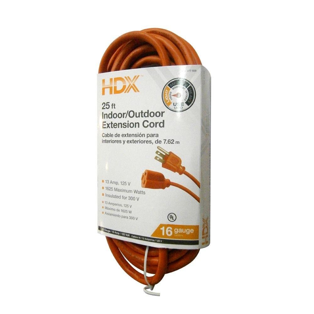 HDX 25 ft. 16/3 Extension Cord