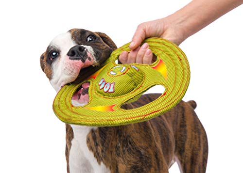 Hartz Tuff Stuff Toss Around Plush Frisbee Flyer Dog Toy - Medium/Large