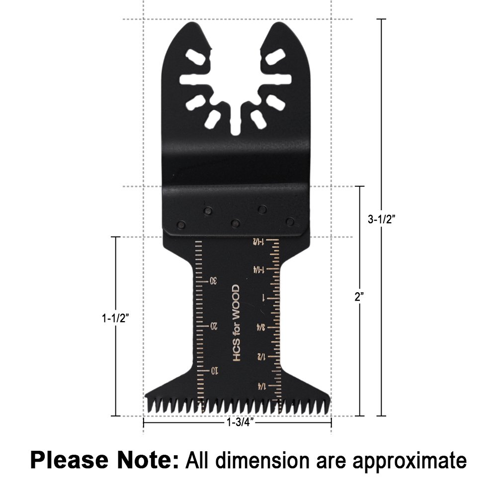 HIFROM 36PCS Universal Oscillating Ecut Multi Tool Saw Blade Compatible with Fein Multimaster Makita Craftsman Nextec Ridgid Ryobi Makita Chicago Stainley Skil King Task Multi Tools
