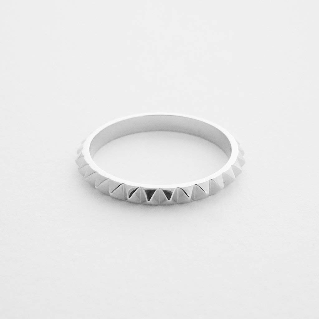 Honeycat Thin Spike Band Ring in Gold, Rose Gold, or Silver | Minimalist, Delicate Jewelry (Silver, 7)