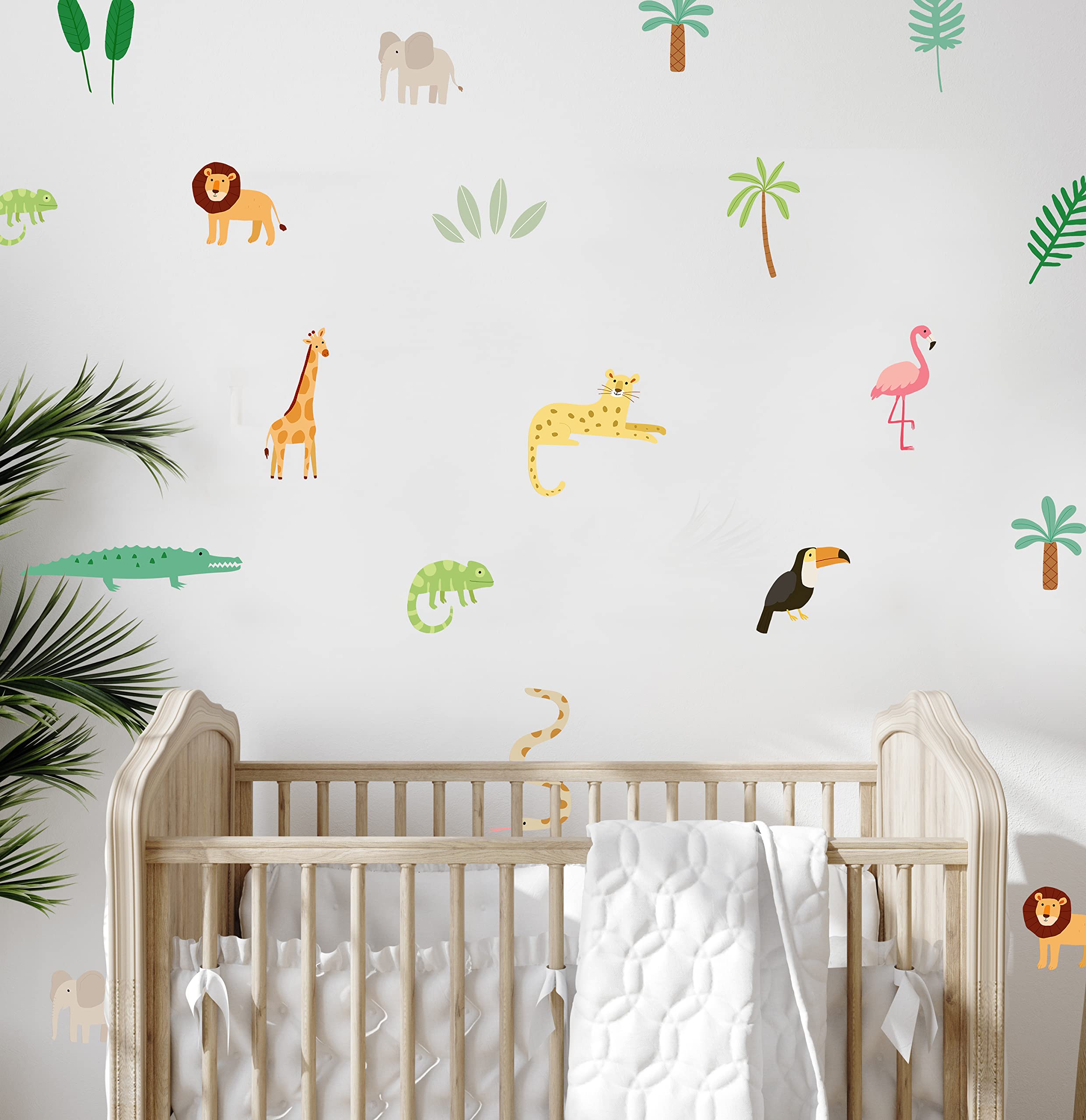 Jungle Animals Wall Decals | Safari Nursery Decor | Wall Stickers for Kids
