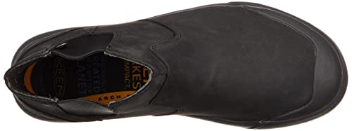 KEEN Women's Elena Pull OnâŻWaterproof Chelsea Boot, Triple Black/Black, 7.5