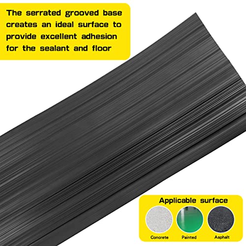 Universal Garage Door Bottom Threshold Seal Rubber Strip with Adhesives, DIY Weatherproof Weather Stripping Replacement (10FT, Black)